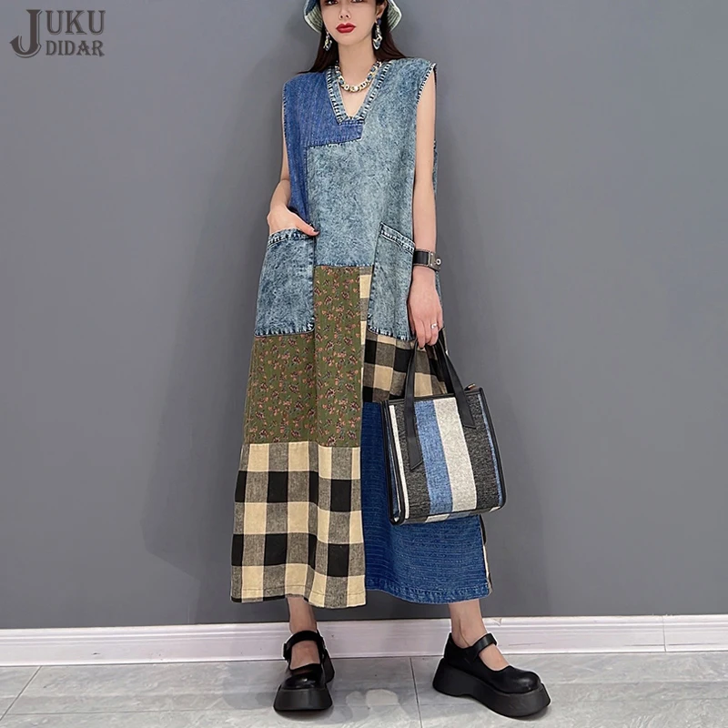 Tunic Patchwork Denim Dress | 1,000+ Denim Dresses | Free Shipping!